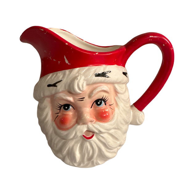 Vintage 1961 Relpo Santa Face Pitcher | Retro Solstice