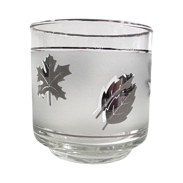 Libbey Mid-Century Silver Foliage Whiskey Glass (Single Glass) | Retro ...