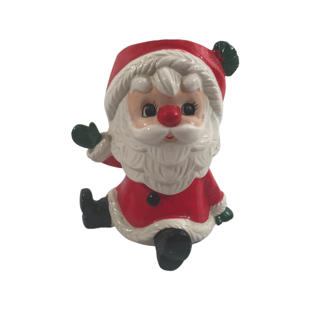Relpo Waiving Santa Planter | Retro Solstice